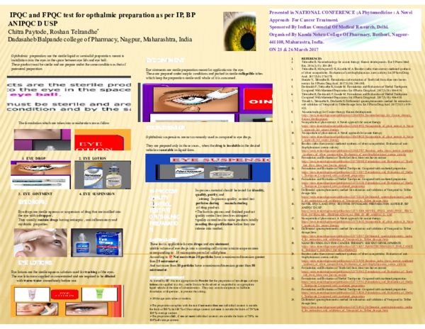 (PDF) IPQC and FPQC test for opthalmic preparation as per IP, BP ANIPQC ...