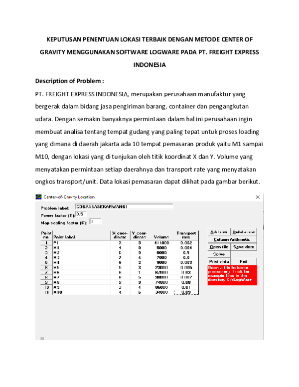 (DOC) KEPUTUSAN PENENTUAN LOKASI TERBAIK DENGAN METODE CENTER OF ...