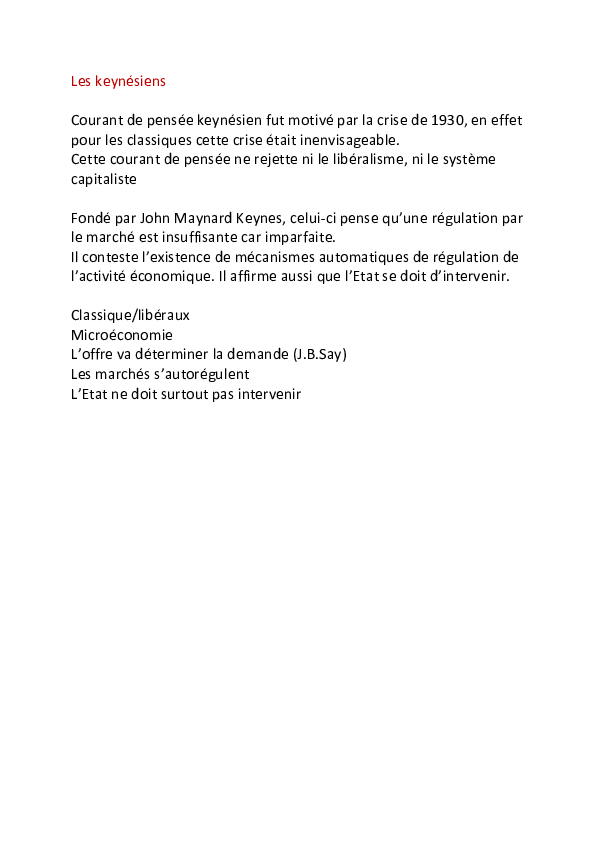 (DOC) Les keynésiens