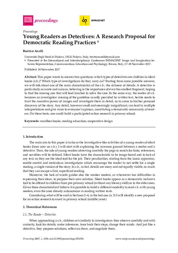 (PDF) Young Readers as Detectives: A Research Proposal for Democratic ...