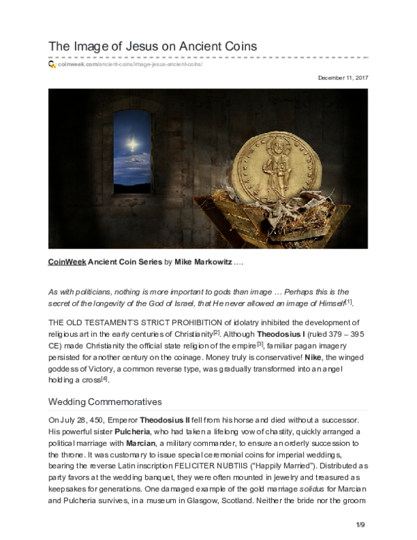 (PDF) The Image of Jesus on Ancient Coins