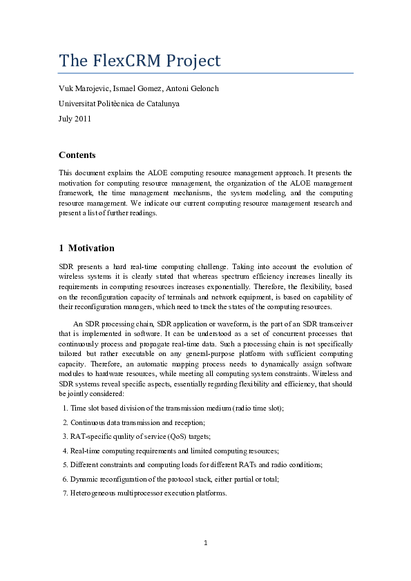 (PDF) The FlexCRM Project