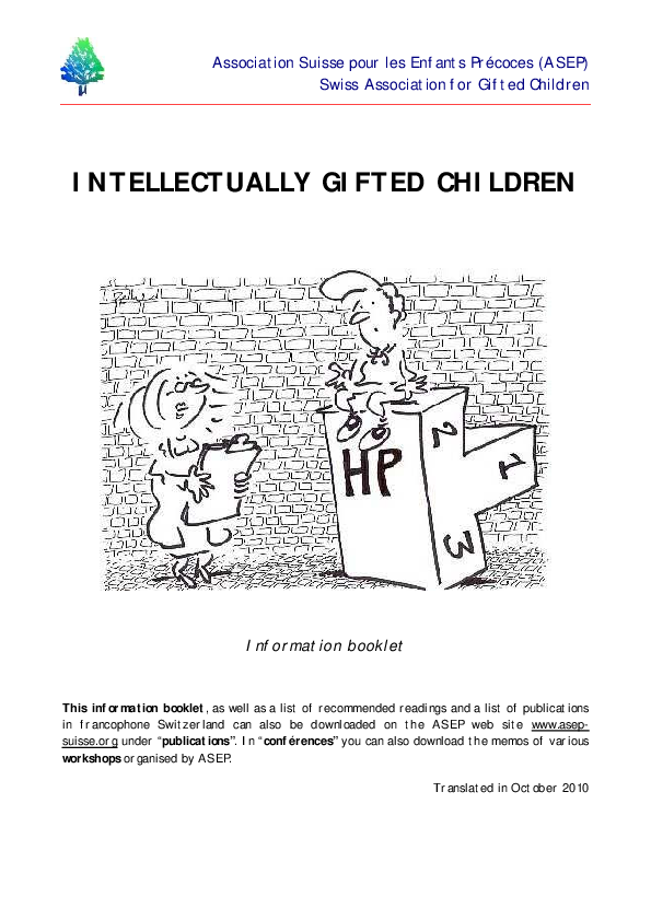 (PDF) INTELLECTUALLY GIFTED CHILDREN