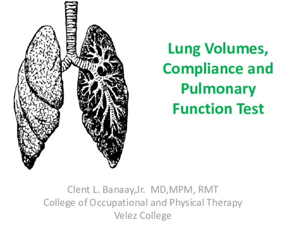 (PDF) Lung Volumes, Compliance and Pulmonary Function Test