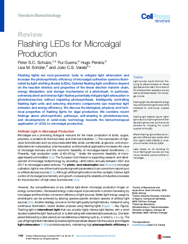 (PDF) Flashing LEDs for Microalgal Production