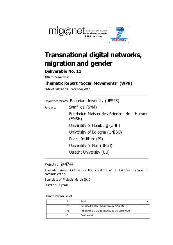 (PDF) Transnational digital networks, migration and gender Thematic ...