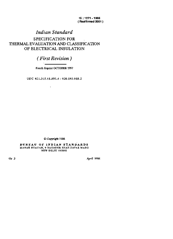 (PDF) CEI60085 1985 Electrical Insulation Thermal evaluation and ...