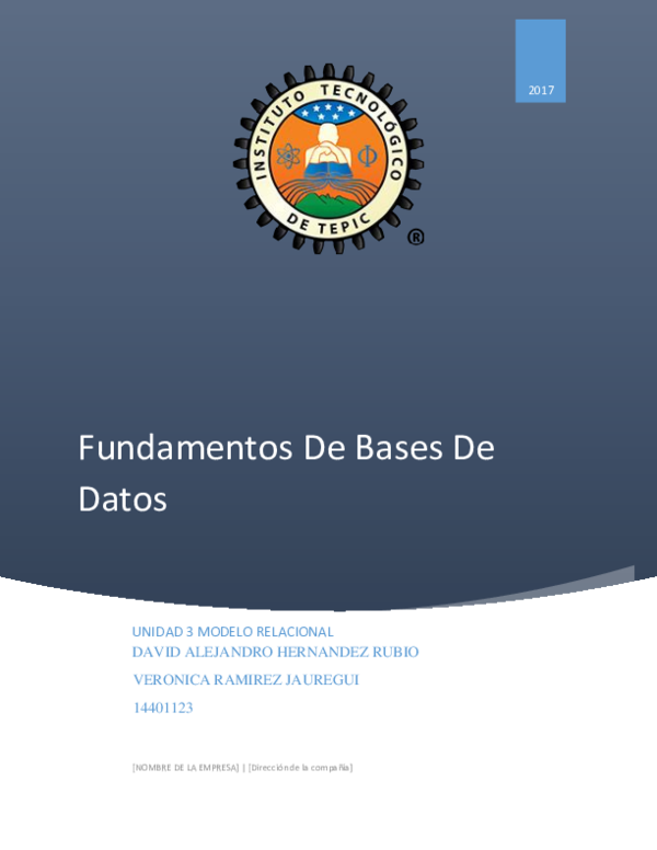(DOC) Fundamentos De Bases De Datos
