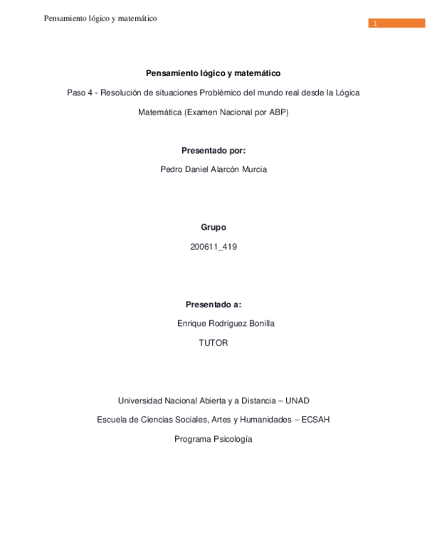 (PDF) Pensamiento lógico y matemático Paso 4 -Resolución de situaciones ...