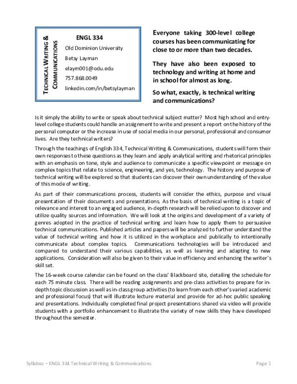 (PDF) Technical Write Syllabus