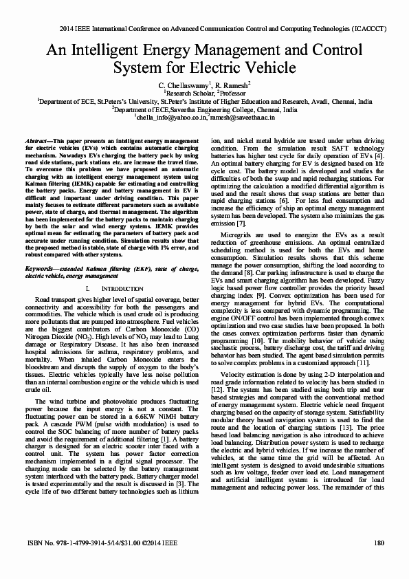 (PDF) An Intelligent Energy Management and Control System for Electric ...