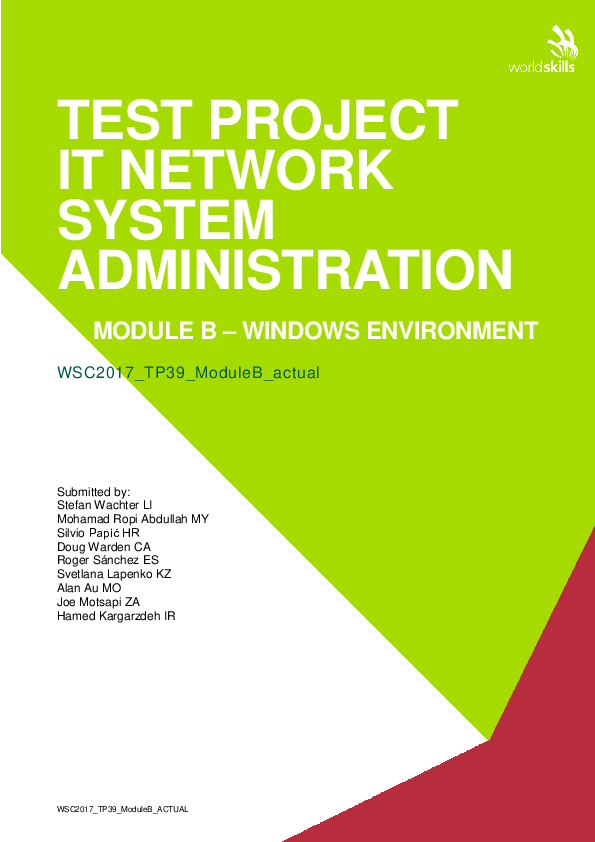(PDF) TEST PROJECT IT NETWORK SYSTEM ADMINISTRATION MODULE B – WINDOWS ...