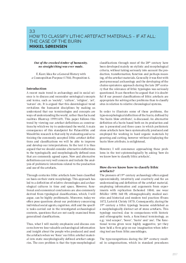(PDF) How to classify lithic artefact materials - if at all: The case ...