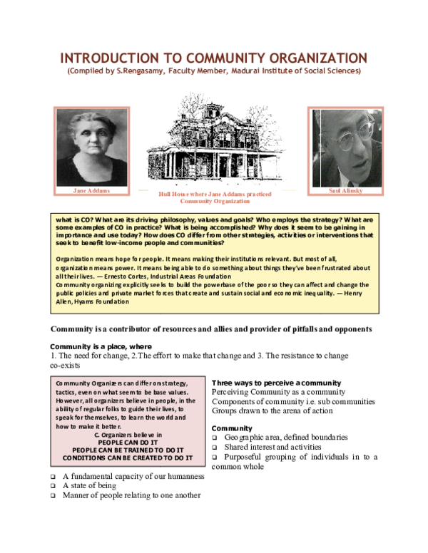 (PDF) community organization