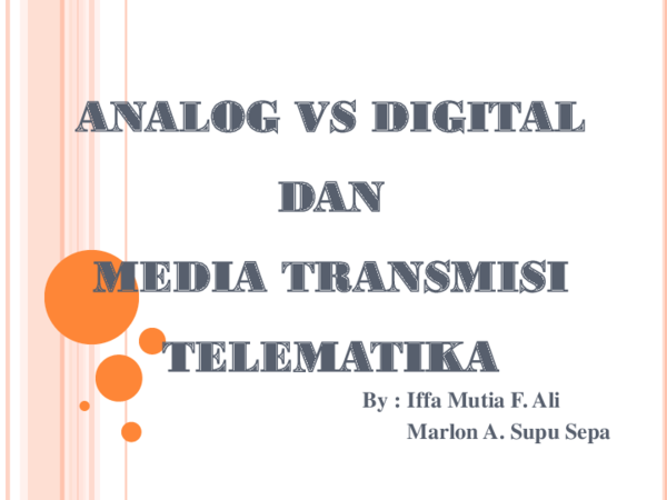 Ppt Analog Vs Digitalpptx