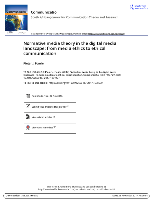 (PDF) Communicatio South African Journal for Communication Theory and ...