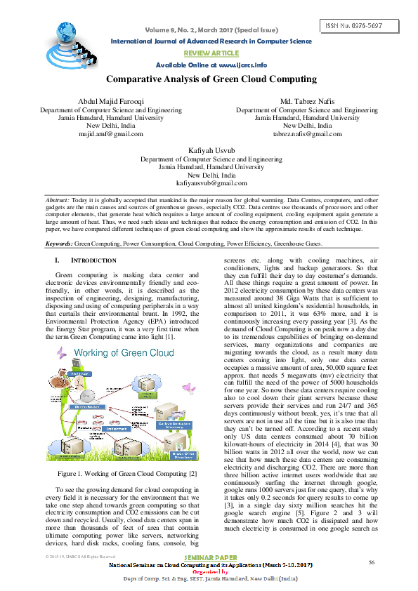 (PDF) Comparative Analysis of Green Cloud Computing