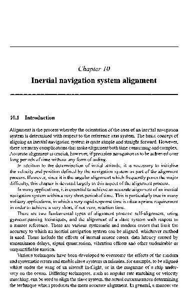 (PDF) Inertial navigation system alignment