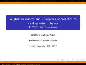 (PDF) Wightman axioms and C * -algebra approaches to local quantum physics