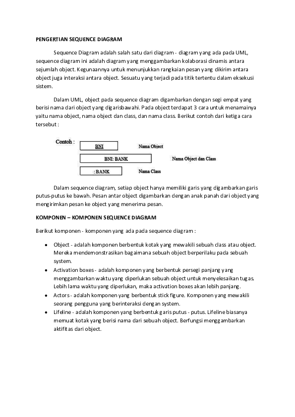 (DOC) PENGERTIAN SEQUENCE DIAGRAM