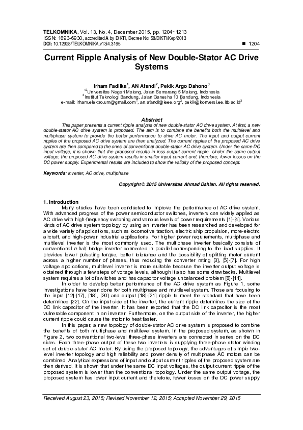 Pdf Analysis And Minimization Of Ripple Components Of Input Current