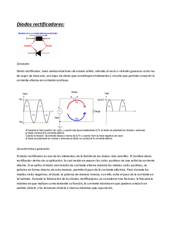 (DOC) Diodos rectificadores y recortadores
