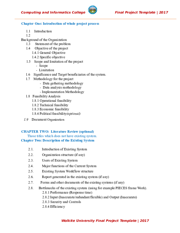 (DOC) Chapter One: Introduction of whole project process