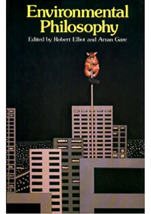 (PDF) Environmental Philosophy: A Collection of Readings