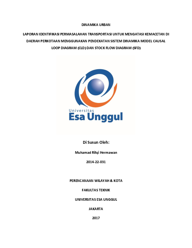 (DOC) PENDEKATAN SISTEM DINAMIKA MODEL CAUSAL LOOP DIAGRAM (CLD) DAN STOCK FLOW DIAGRAM (SFD