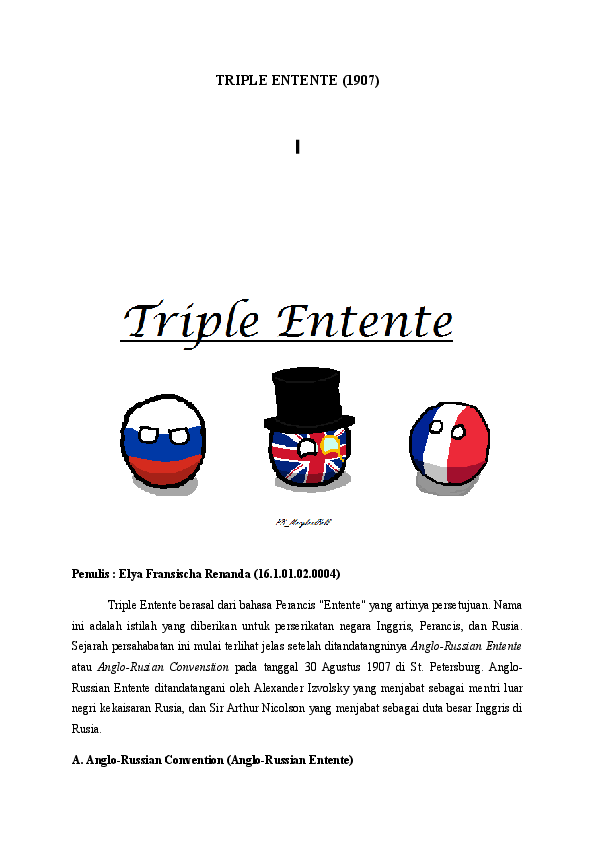 (DOC) TRIPLE ENTENTE (1907
