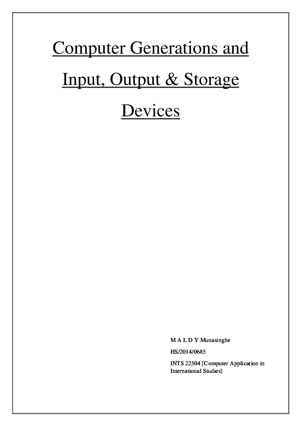 (PDF) Computer Generations