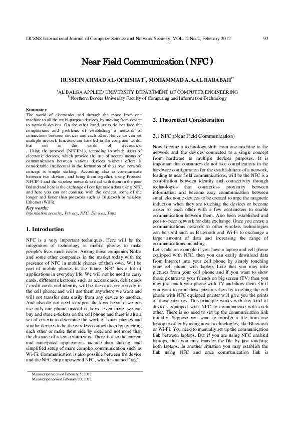 (PDF) A Survey on Near Field Communication (NFC) Technology | Kerem Ok ...