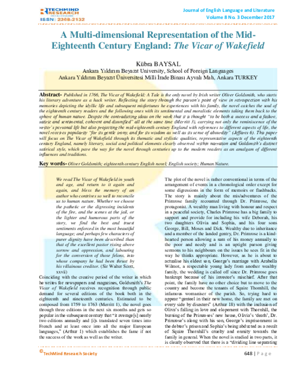 (PDF) "A Multi-Dimensional Representation of the Mid-Eighteenth Century ...