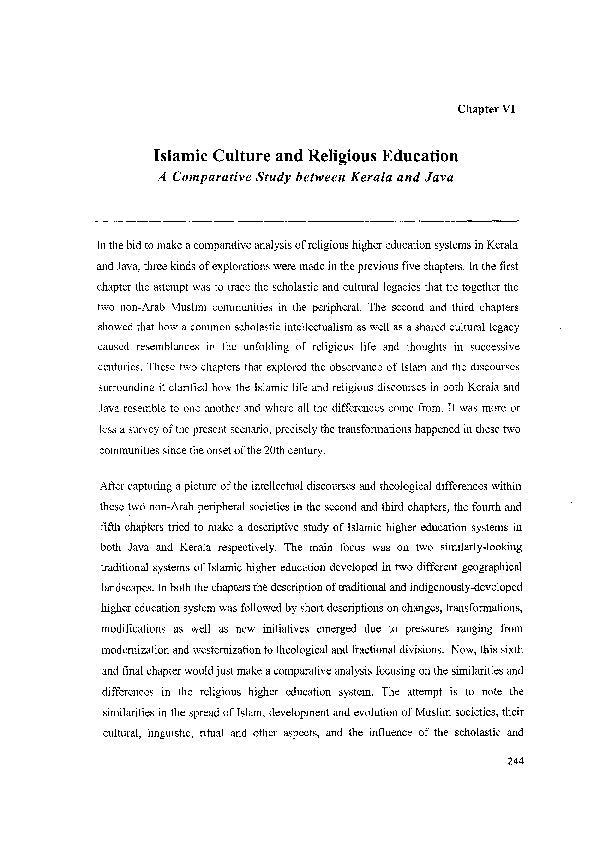 (PDF) Islamic Culture and Religious Education A Comparative Study ...