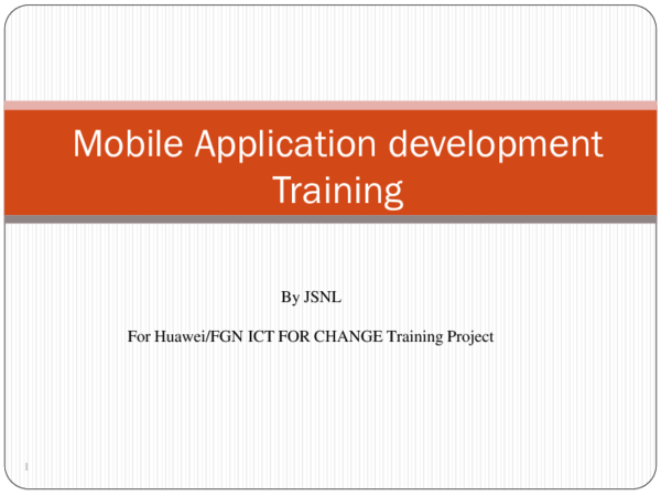 (PPT) Mobile APP Development Training Slides