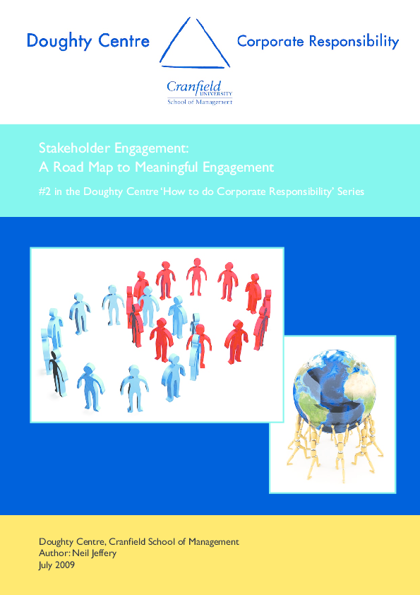 (PDF) Stakeholder Engagement: A Road Map to Meaningful Engagement #2 in ...
