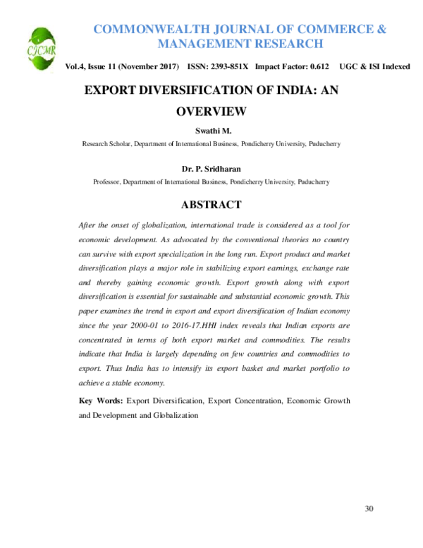 (PDF) COMMONWEALTH JOURNAL OF COMMERCE & MANAGEMENT RESEARCH EXPORT ...
