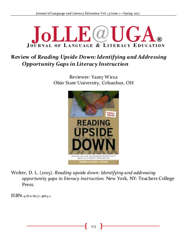 (PDF) Review of Reading Upside Down: Identifying and Addressing ...