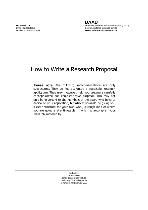 (PDF) How to write a research proposal-