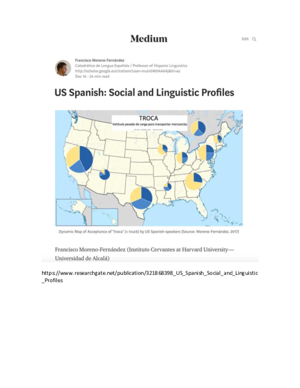 (PDF) US Spanish: Social and Linguistic Profiles