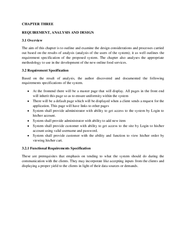 (DOC) CHAPTER THREE REQUIREMENT, ANALYSIS AND DESIGN 3.1 Overview