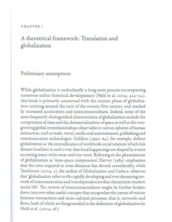 (PDF) Chapter 1 A theoretical framework: Translation and globalization ...