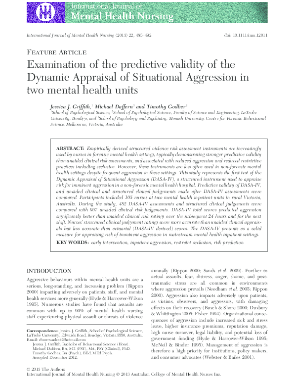 (PDF) Examination of the predictive validity of the Dynamic Appraisal ...