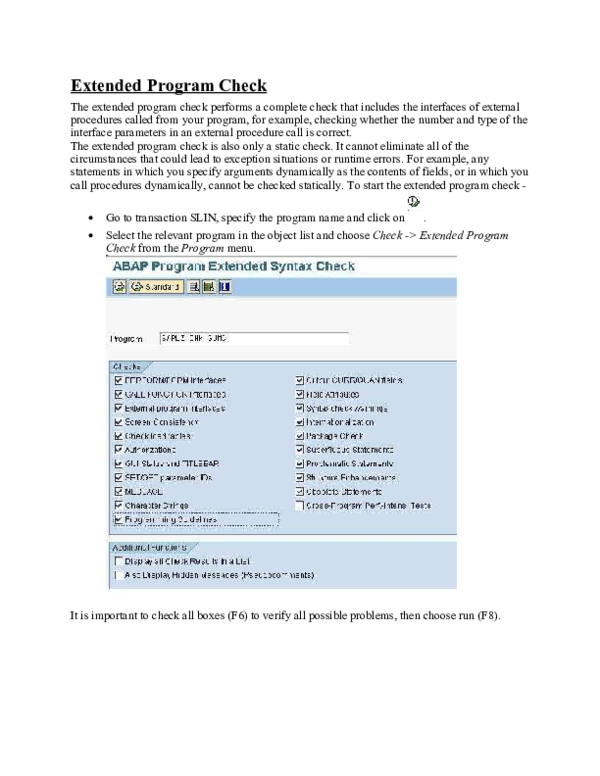 (PDF) Extended Program Check