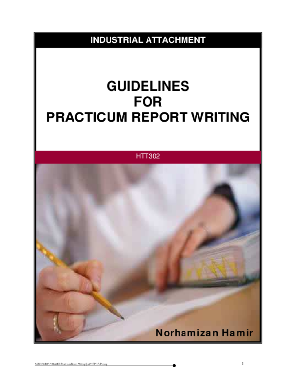 PDF PRACTICUM REPORT WRITING FACULTY OF HOTEL TOURISM MANAGEMENT GUIDELINES FOR PRACTICUM PDF PRACTICUM REPORT WRITING FACULTY OF HOTEL TOURISM MANAGEMENT GUIDELINES FOR PRACTICUM