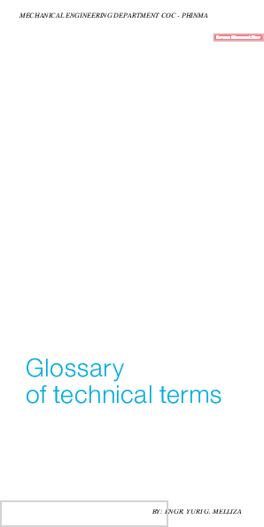 Pdf Glossary Of Technical Terms