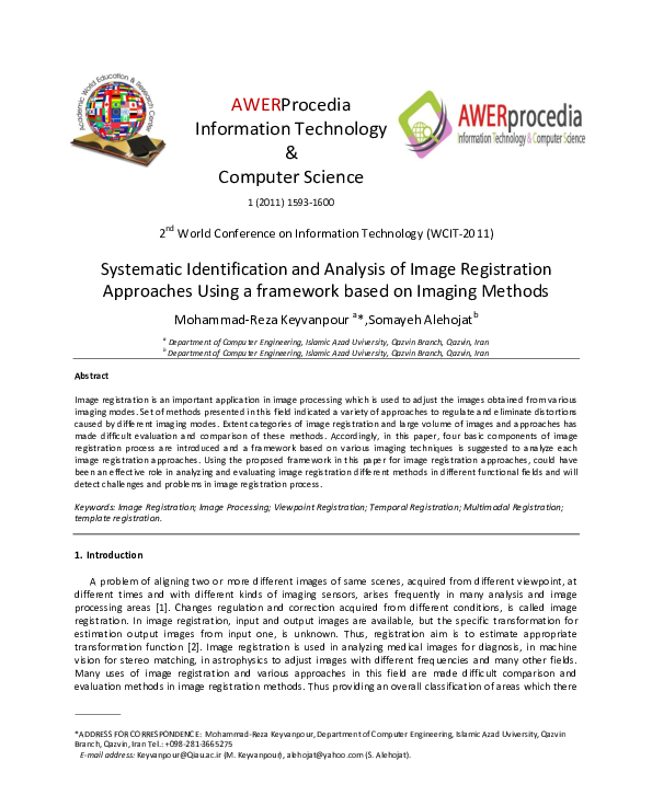 (PDF) Systematic Identification and Analysis of Image Registration ...
