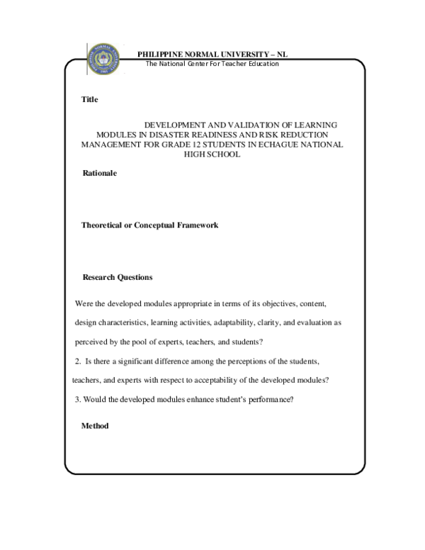 (DOC) CONCEPT PAPER