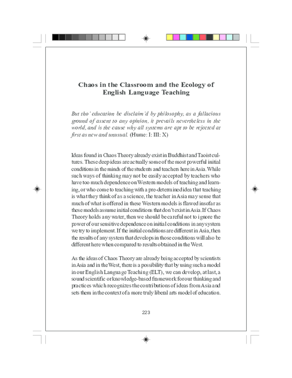 (PDF) Chaos in the Classroom Chapter 9: Chaos in the Classroom and the ...