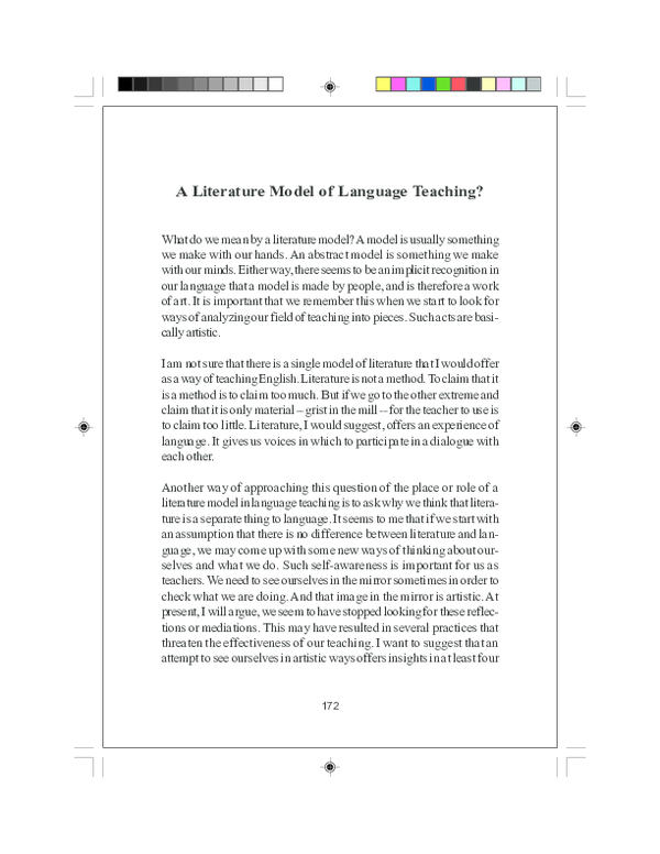 (PDF) Chaos in the Classroom Chapter 7: A Literature Model of Language ...